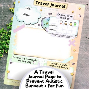 Autism Journal for Traveling, Autism Travel Journal Spread, Autism ...