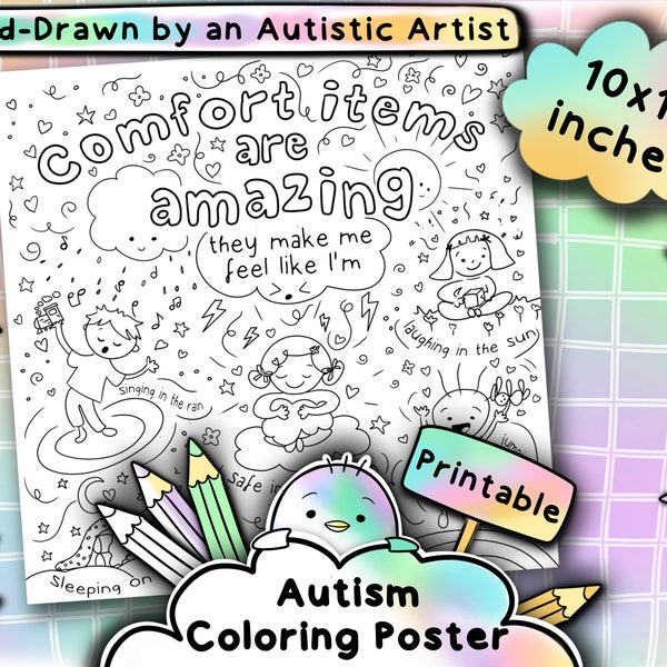 Autism Acceptance Coloring Page - Etsy