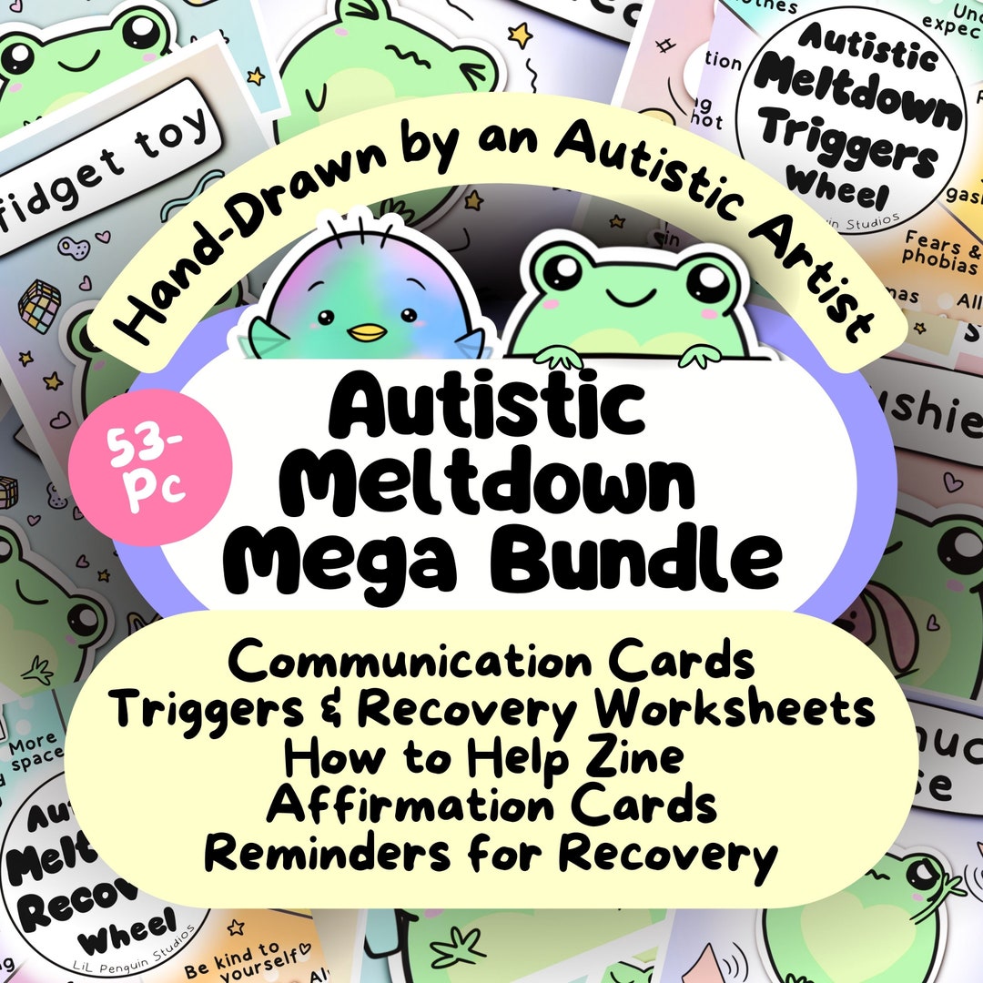 Autism Meltdown Mega Bundle, Printable Autistic Communication Cards ...