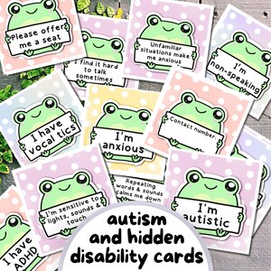 Frog Communication Cards, Cute Adult Autism Visual, Autistic Child ...
