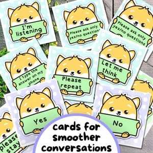 Visual Cue Cards for ADHD and Autism, Selective Mutism Therapy Tool ...