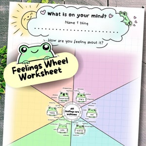 Frog Emotions Wheel and Energy Levels Kit, Therapy Worksheet ...