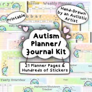 AUTISM Gift Set, Communication Cards, Autism Planner/ Journal, Autism ...