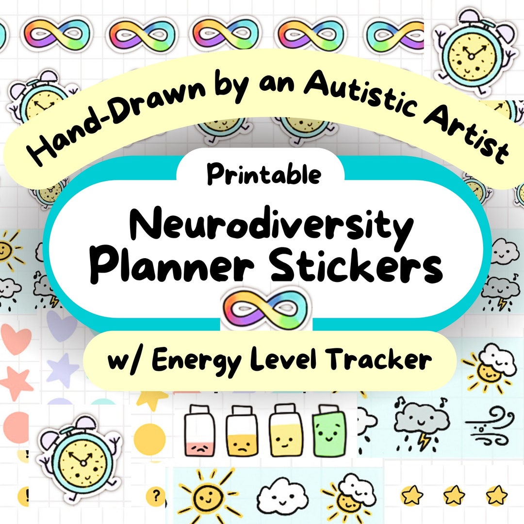 Neurodivergent Planner Stickers, Printable ADHD Stickers, Autism ...