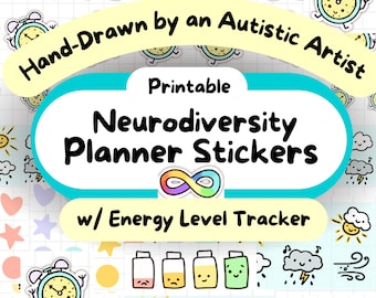 Neurodiversity Planner Stickers, Digital Autism Sticker, ADHD Sticker ...