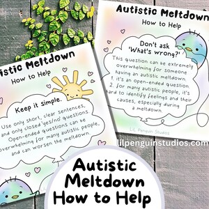 Autism Zine Bundle With Worksheets and Poster, Autistic Meltdown ...