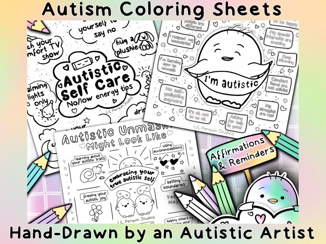 Autism Coloring Sheets, Grounding Tool, Autistic Colouring Page ...