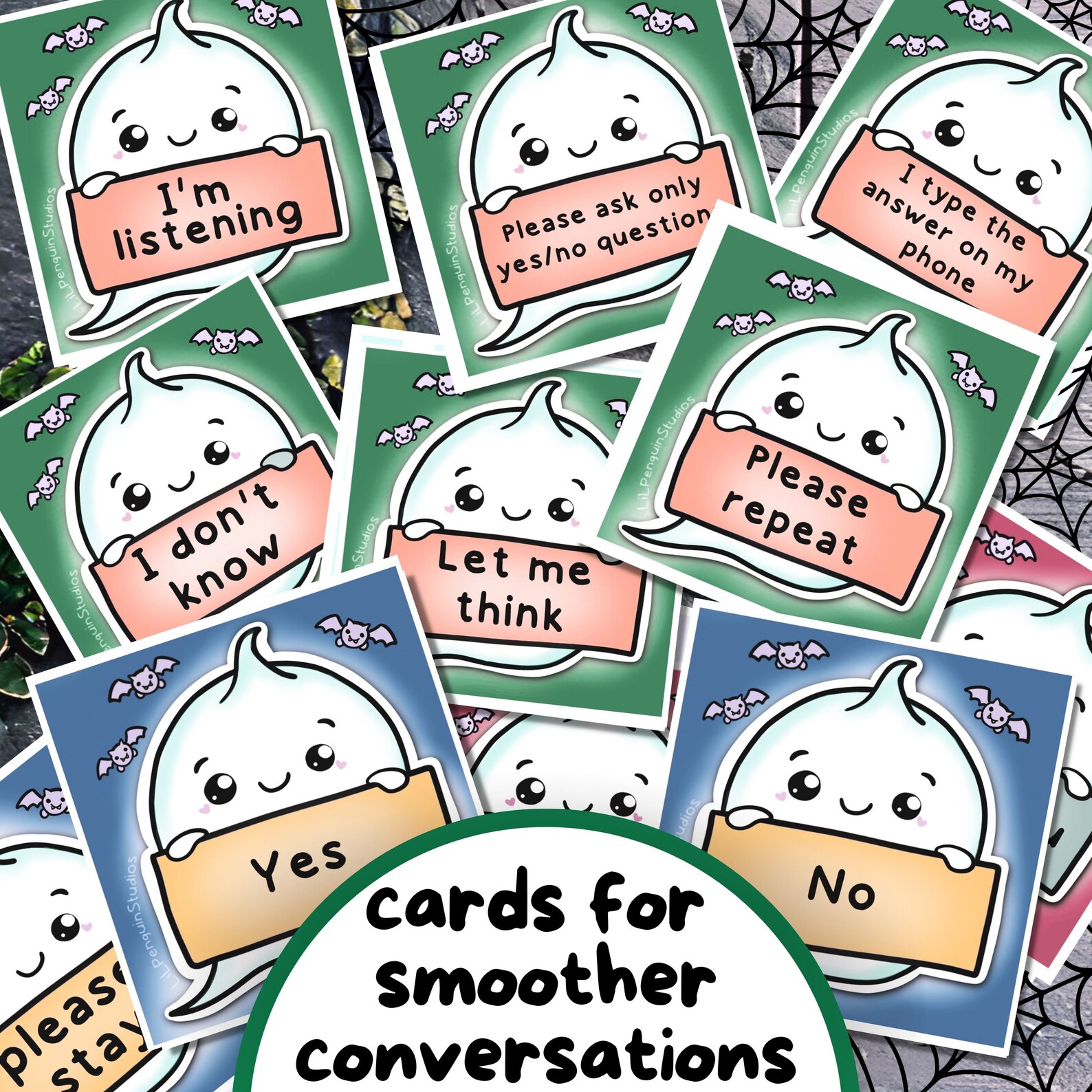 Ghost Communication Cards, Halloween PDF Autistic Affirmations, Non ...