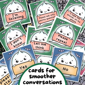 Ghost Adult Communication Cards, Halloween-themed Autism Non Verbal ...