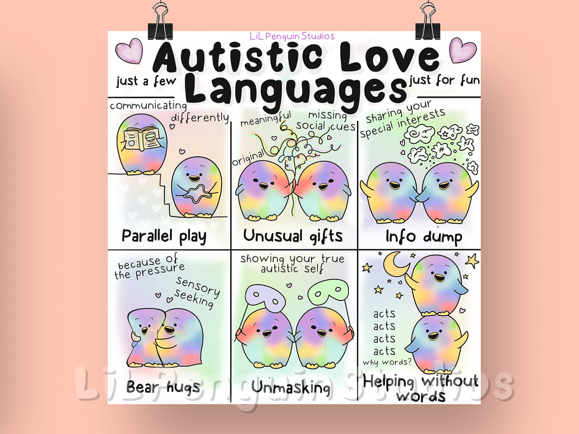 Autistic Love Languages DIGITAL Poster, Autism Printable Wall Art, SLP ...