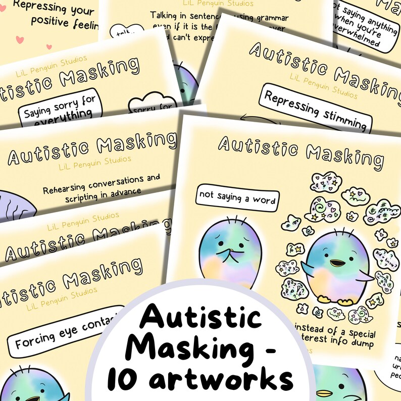 Autistic Masking & Unmasking Bundle, Neurodivergent Zine (digital ...