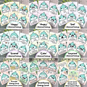 Shark Autism Feelings Kit, Adult Communication Card, Non Verbal Kids ...