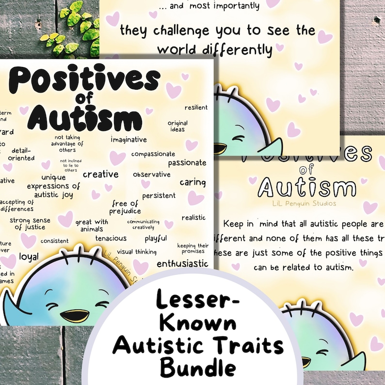Positives of Autism Zine & Autism Poster, Autism Print, Neurodiversity ...
