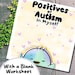 POSITIVES of AUTISM Poster, Worksheet, Autistic Joy Gift, Autism ...