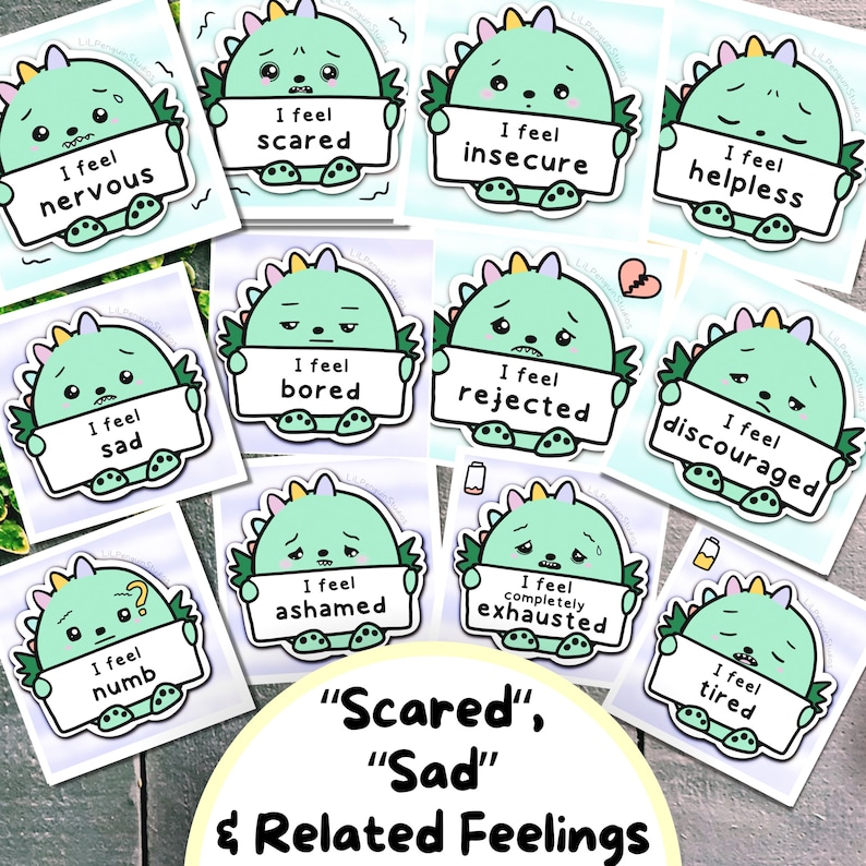 Dinosaur Autism FEELINGS Kit With Communication Cards, Autistic ...