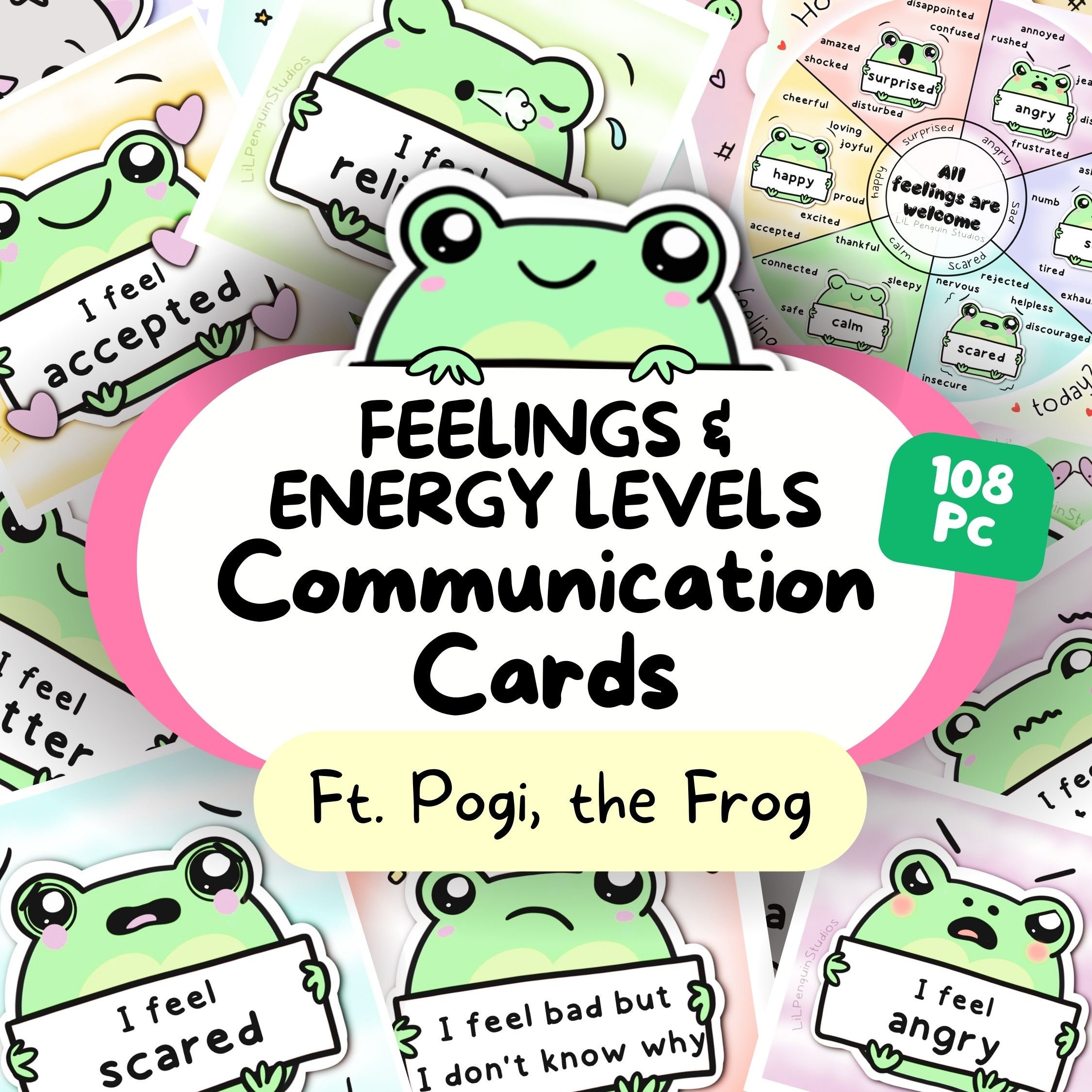 Autism Frog Lover Bundle: Communication Cards, Feelings Flashcards ...