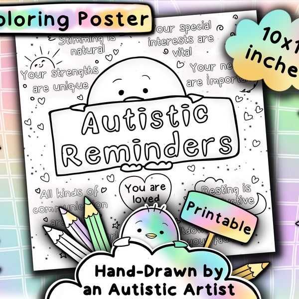 Autism Acceptance Coloring Page - Etsy