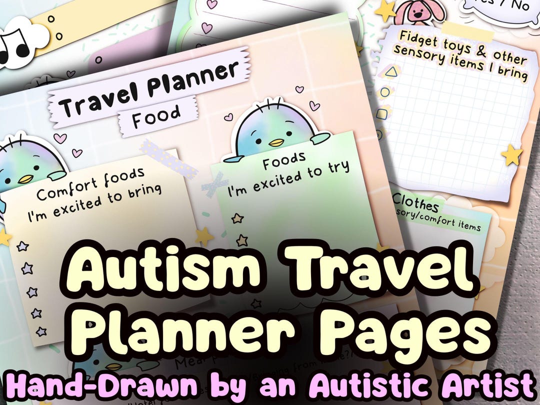 Autistic Travel Planner Pages, Neurodivergent Travelling Essentials ...