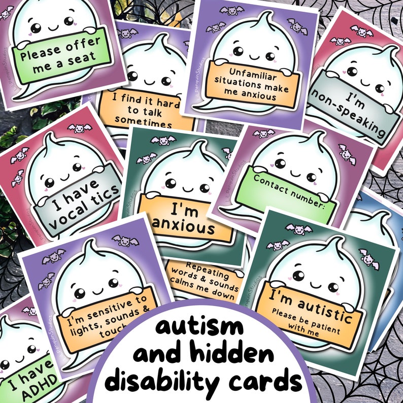 Ghost Communication Cards, Autism, Sensory Overload (digital Download ...