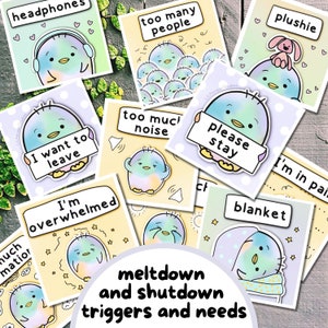 12-pc Meltdown Communication Card Set, Autistic Meltdown, Adullt ...