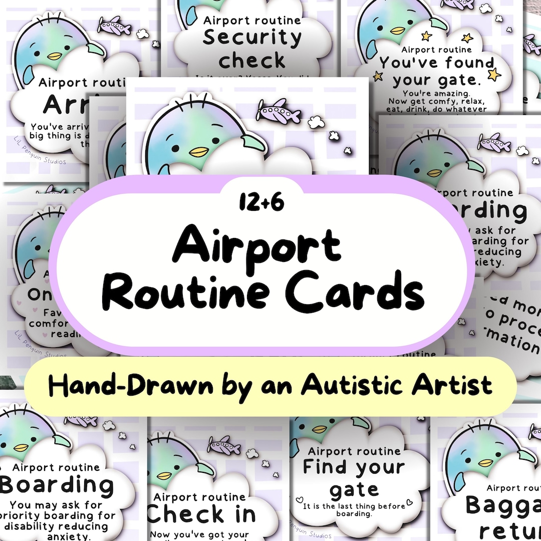 Airport Routine Cards, Autism Visual Schedule, Kid/ Adult ...