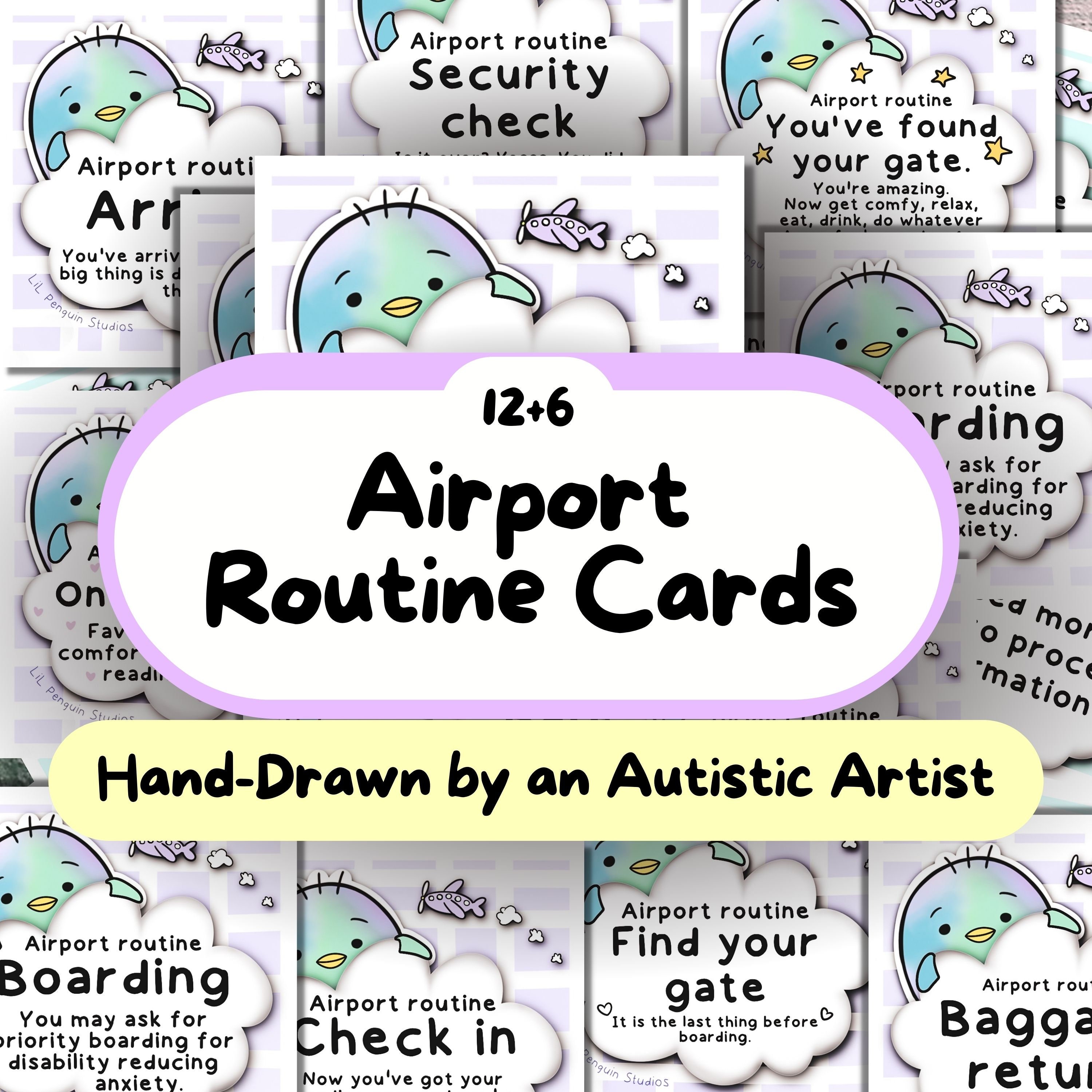 Airport Routine Cards Autism Visual Schedule Kid/ Adult - Etsy