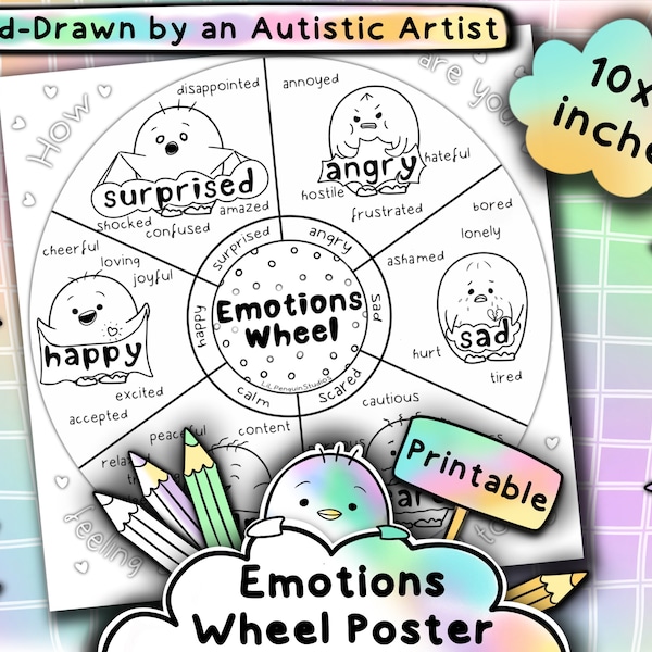 Feelings Coloring Page - Etsy