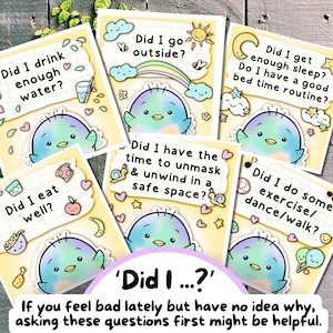 Neurodivergent Calming Cards, Autistic Calm Down Bag, ADHD Download ...