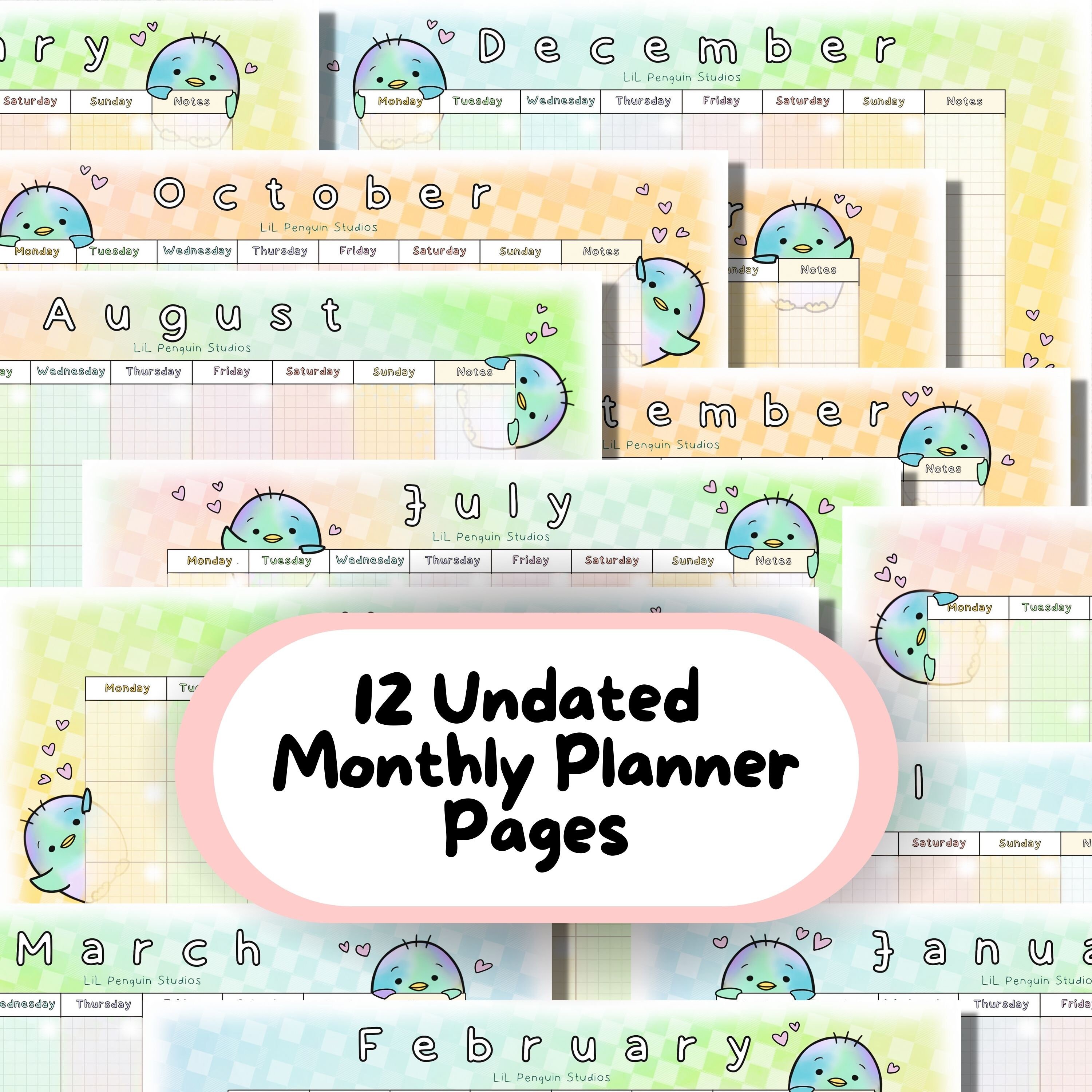 Printable Autism Planner & Stickers, Undated ADHD Planner ...