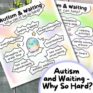 Autism Zine and Visual Timer, Waiting Anxiety, Coping Skills, Autistic ...