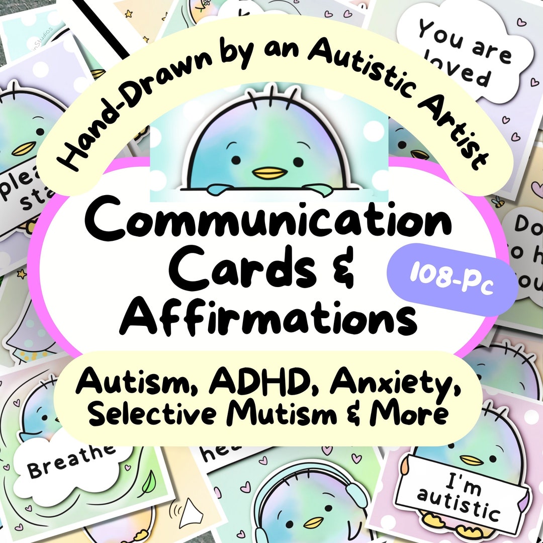 Penguin Affirmation and Communication Cards, Autistic Meltdown ...