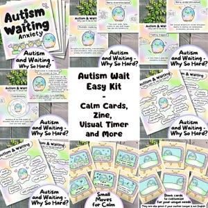 Autism Anxiety Relief Kit for Waiting and Travel, ASD Calming Cards ...