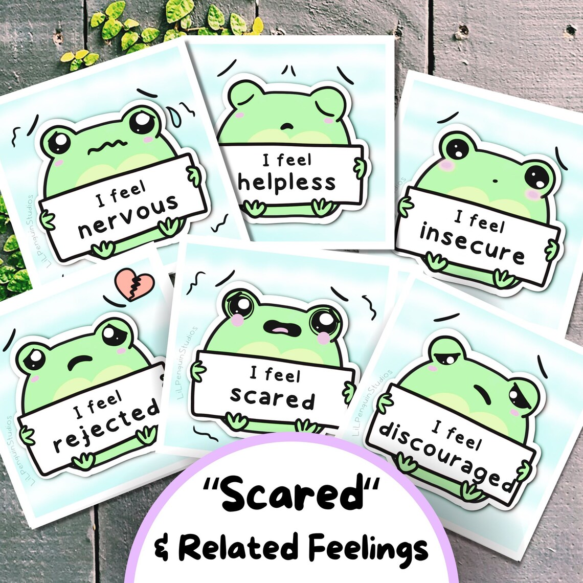 Frog-themed Emotions Communication Cards, Emotional Regulation ...