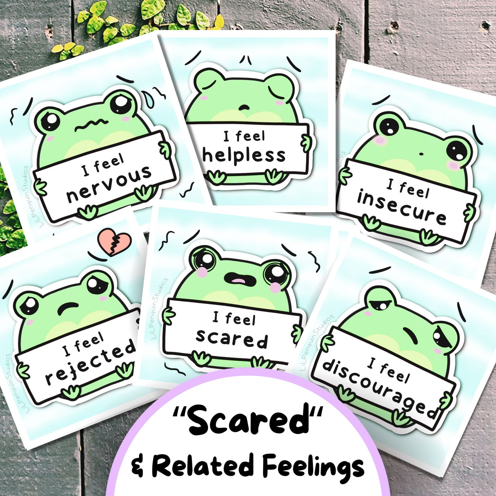 Frog-themed Emotions Communication Cards, Emotional Regulation ...