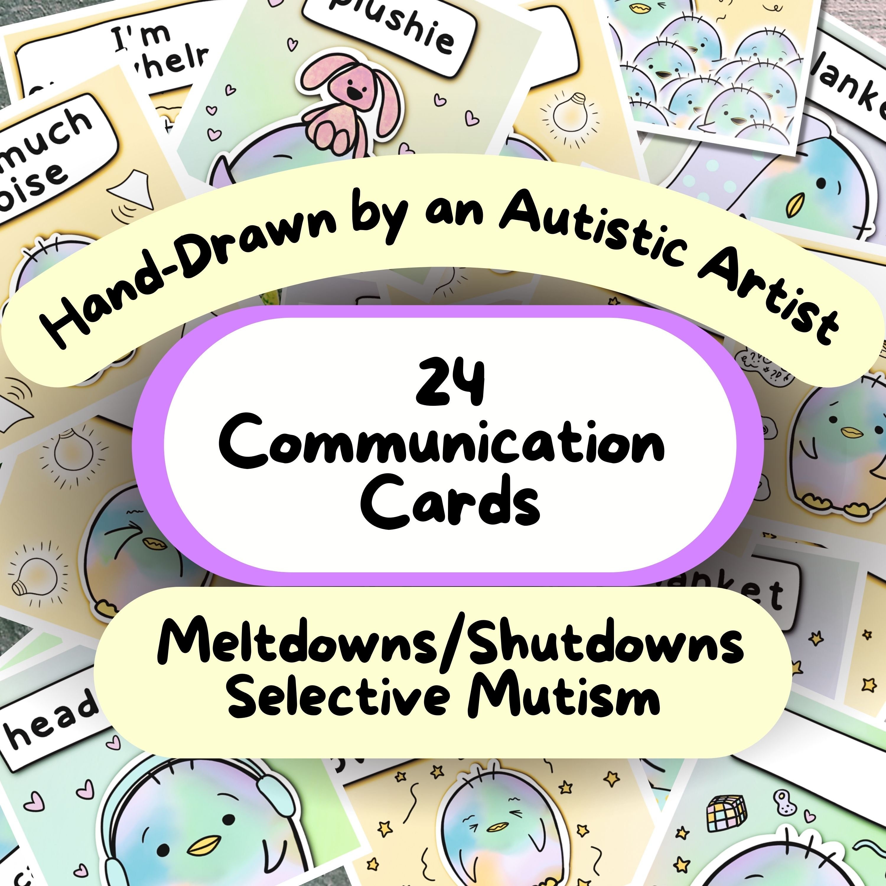 24 Communication Cards for Meltdowns Selective Mutism Cards - Etsy ...