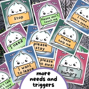Ghost Adult Communication Cards, Halloween-themed Autism Non Verbal ...