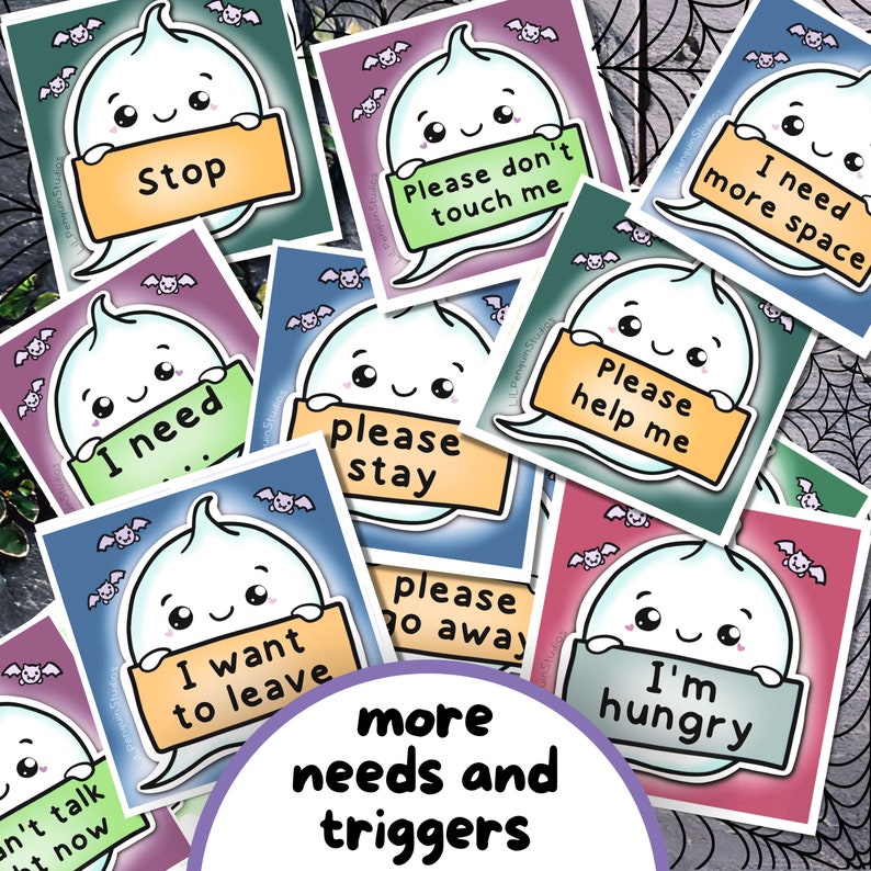 Ghost Communication Cards, Autism, Sensory Overload (digital Download ...