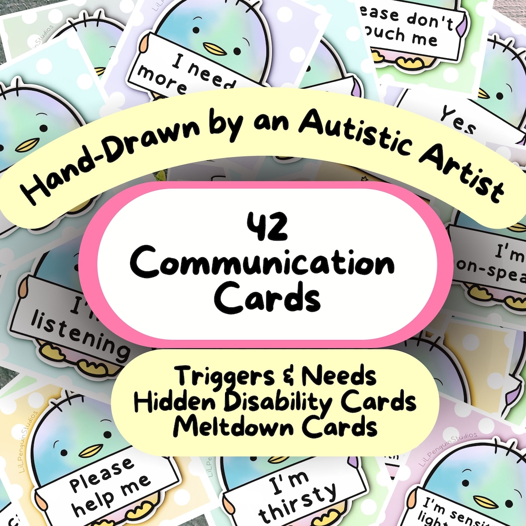 42-pc Adult Communication Cards, Themed Communication Cards, Kids ...