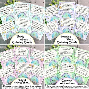 Neurodivergent Calming Cards, Autistic Calm Down Bag, ADHD Download ...