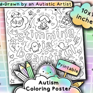 Autism Coloring Page, Digital Neurodiversity Activity Sheet, Journal ...