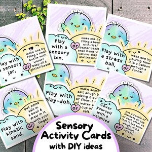 Sensory Activity Cards, Autism ADHD Understimulation/ Overstimulation ...
