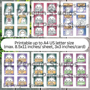 Ghost Adult Communication Cards, Halloween-themed Autism Non Verbal ...