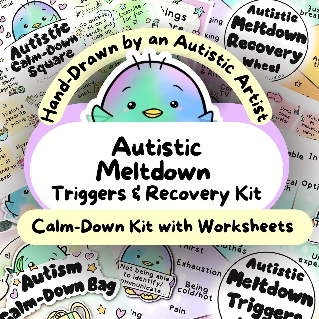 Autistic Self-care Kit, Autism Meltdown Bundle, Therapy Worksheet ...