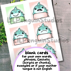 Shark-themed Non Verbal Communication Cards, Autism ADHD, Burnout ...