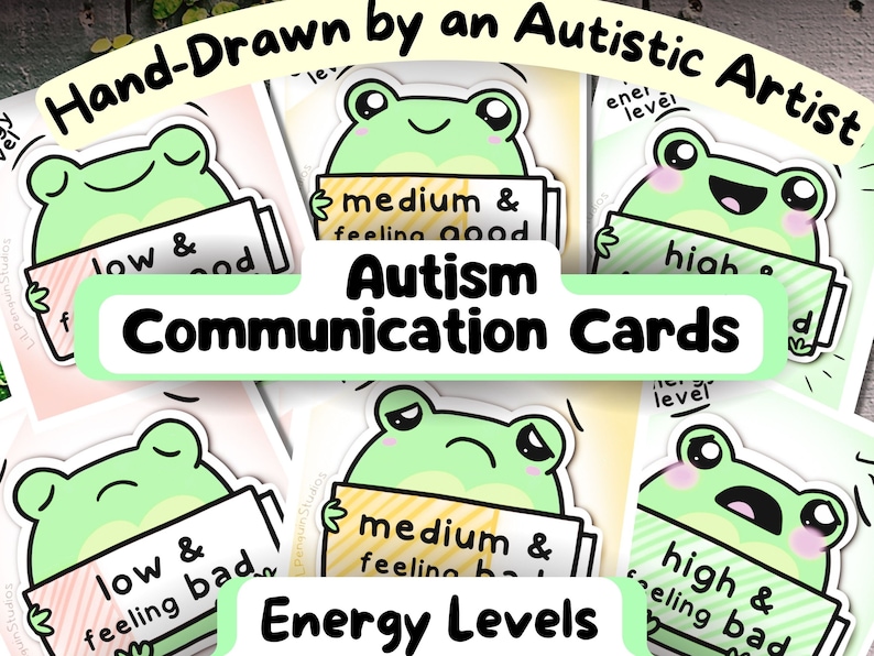 Autism Communication Cards: Hand-drawn Energy Levels (PDF) - Etsy