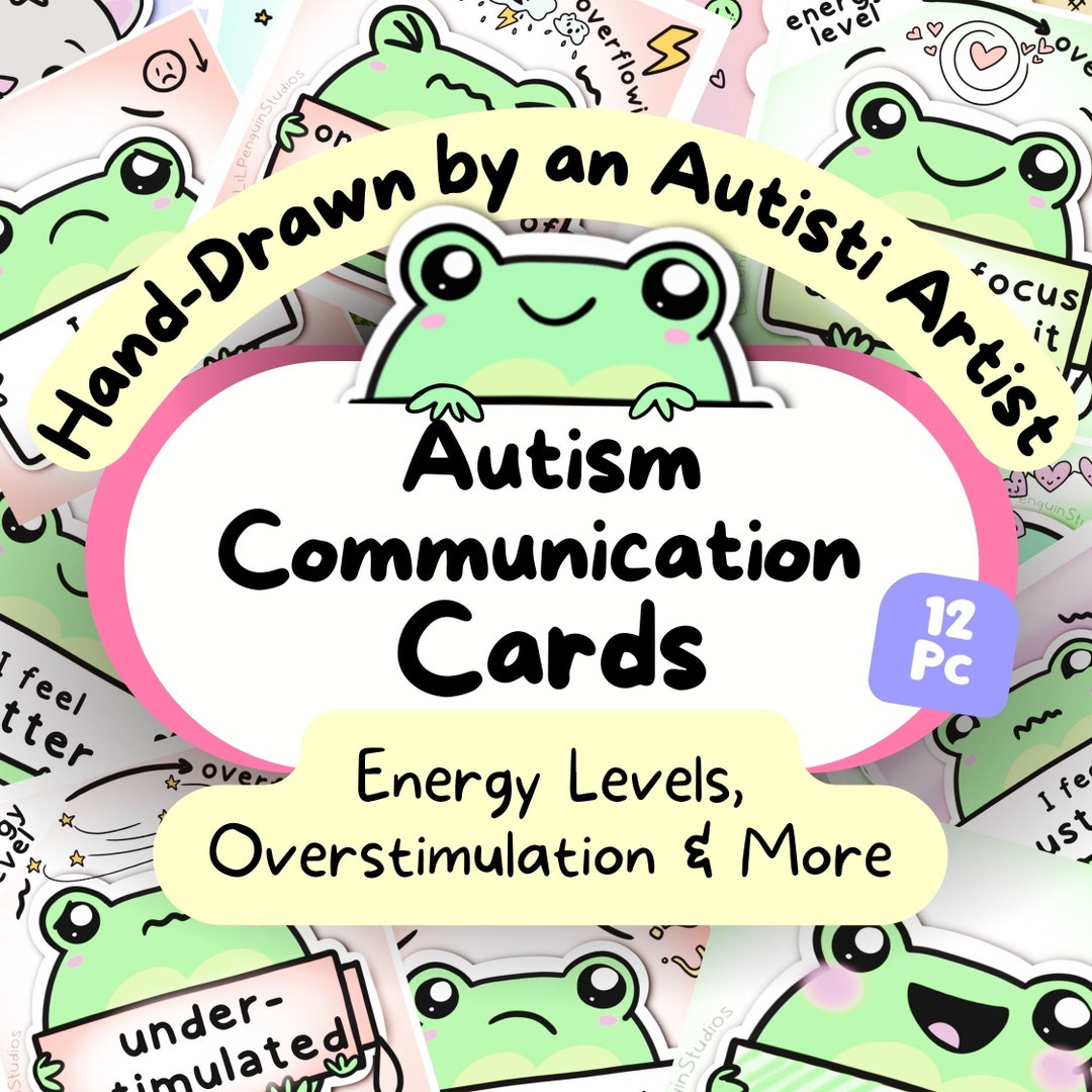 Autistic Frog Communication Cards, Energy Levels PDF, Therapist Tool ...