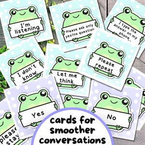 Frog Communication Cards, Cute Adult Autism Visual, Autistic Child ...