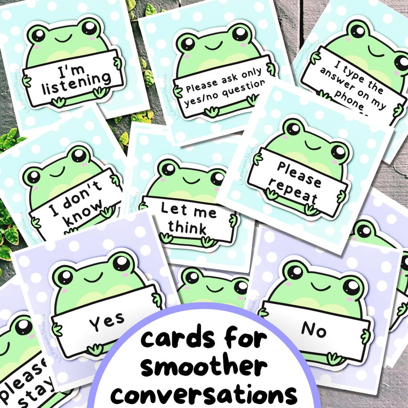 Frog Communication Cards, Cute Adult Autism Visual, Autistic Child ...