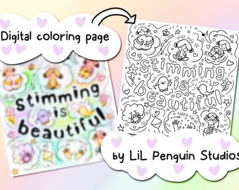 Autism Coloring Page, Digital Neurodiversity Activity Sheet, Journal ...