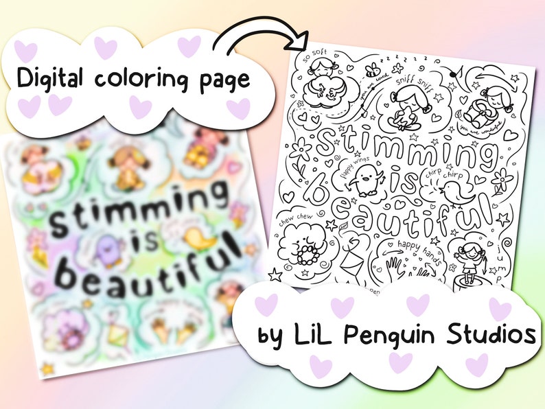 Autism Coloring Page, Digital Neurodiversity Activity Sheet, Journal ...